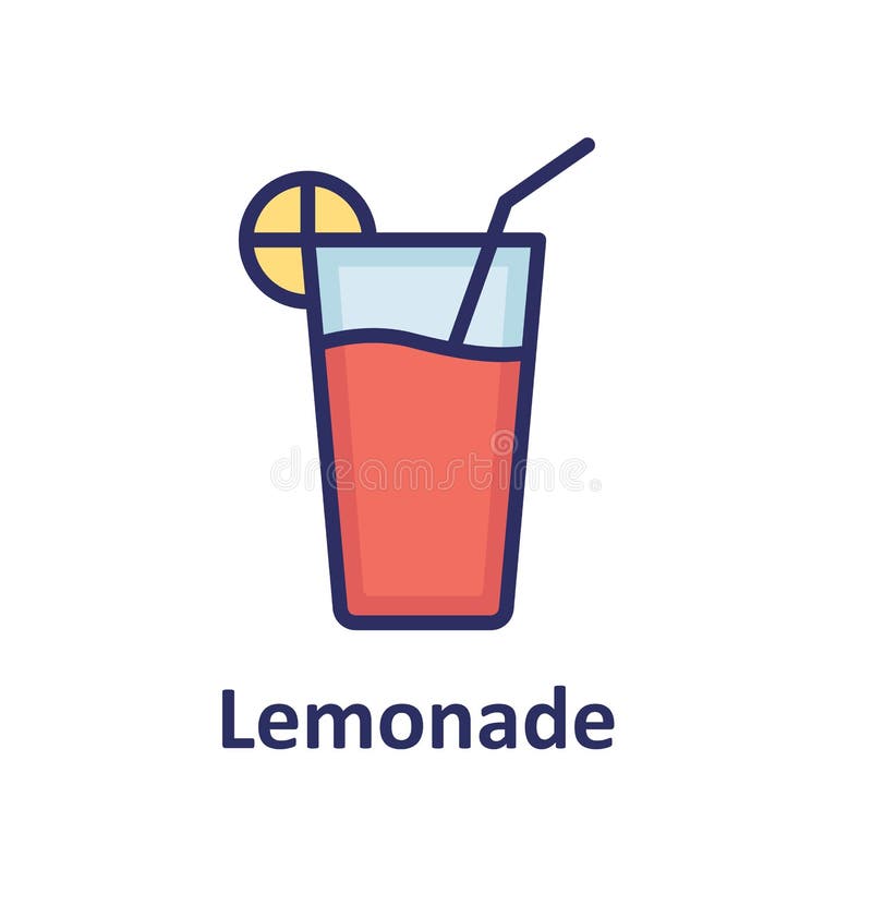 Lemonade Isolated Vector Icon Which Can Easily Modify or Edit Stock ...