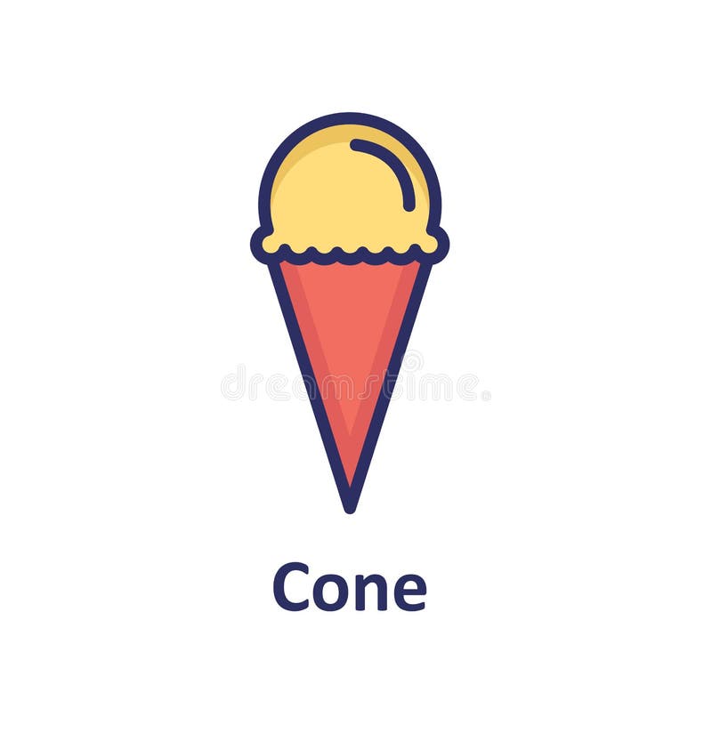 Ice Cone Isolated Vector Icon Which Can Easily Modify or Edit Ice Cone ...