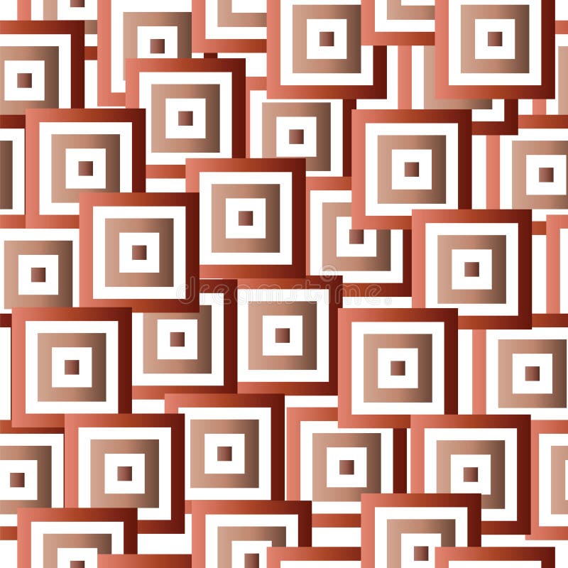 Seamless Pattern Vector with Squares in Red and Brown Colors Stock ...