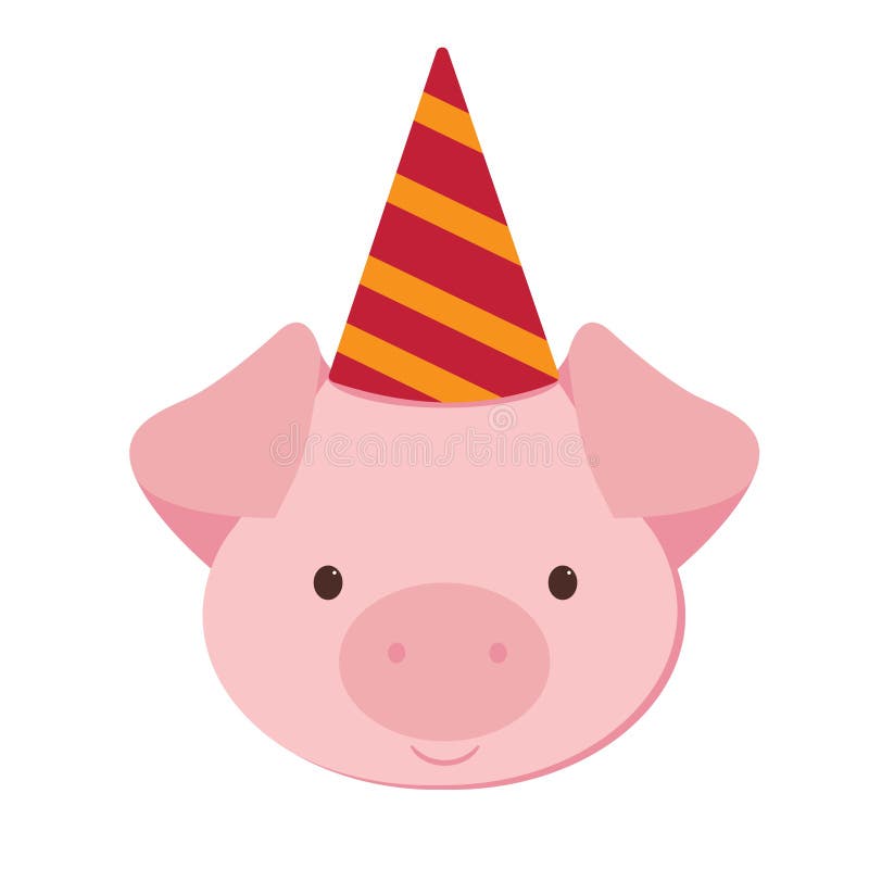 Little Cute Pig, Vector Illustration Stock Illustration - Illustration ...