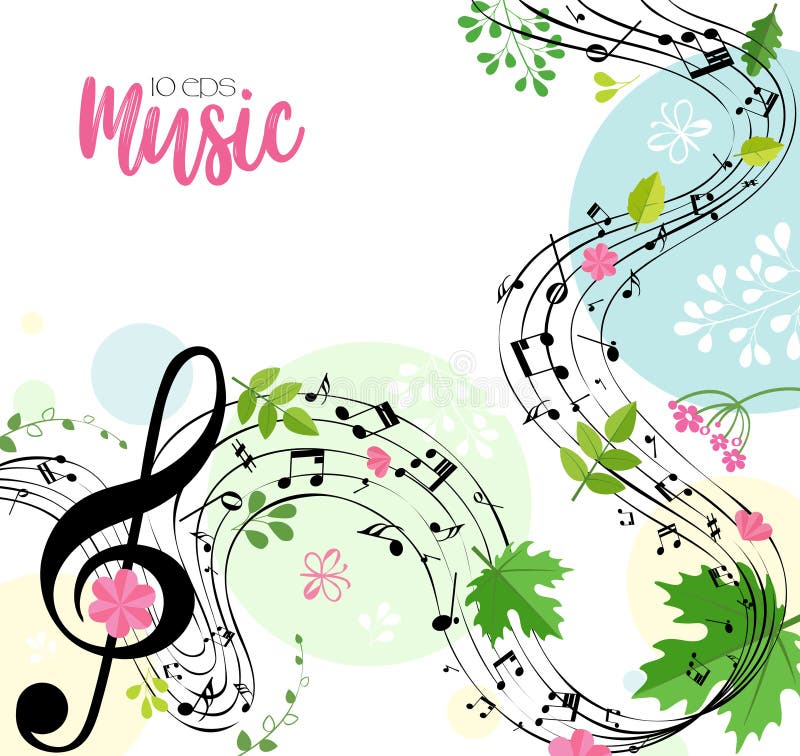 Music in Spring stock vector. Illustration of design, background - 2671579