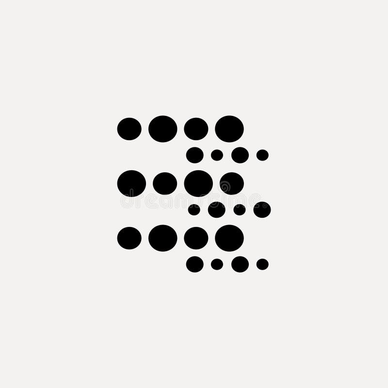 E Letter Dots Logo. Dotted Logo Vector. Stock Vector - Illustration of ...
