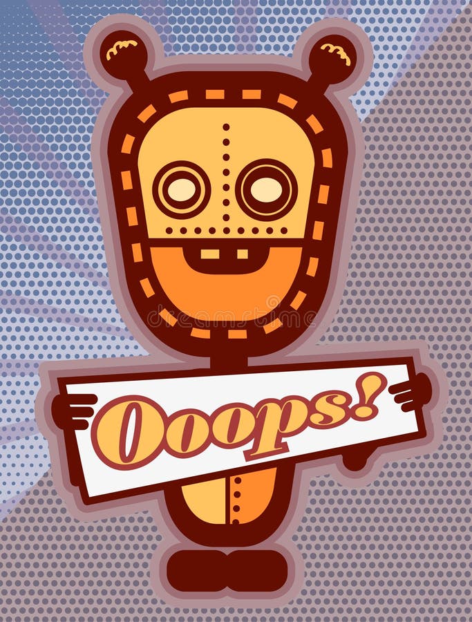 Word Ooops Logo Lettering, Offset Line Overlapping Style, Error Message ...