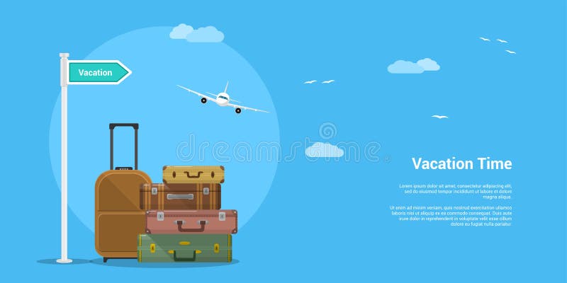 Vacation time concept stock vector. Illustration of business - 74307328