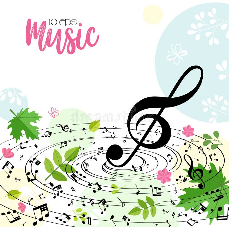 Spring Bright Musical Background Stock Vector - Illustration of summer ...