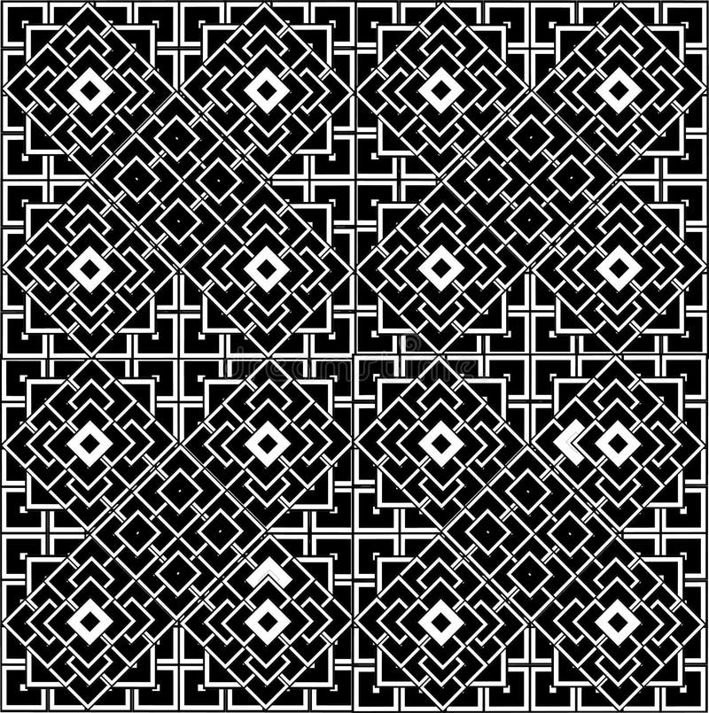 Geometric Square Pattern Design Black Background Stock Vector ...