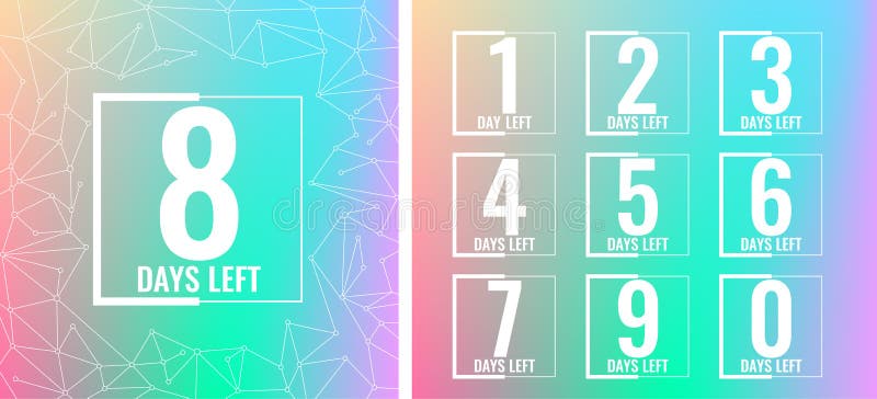 Number of Days Left Countdown Template Vector Illustration Stock Vector ...