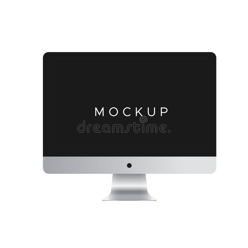 Computer Mockup Vecter Isolated on White Background Stock Illustration ...