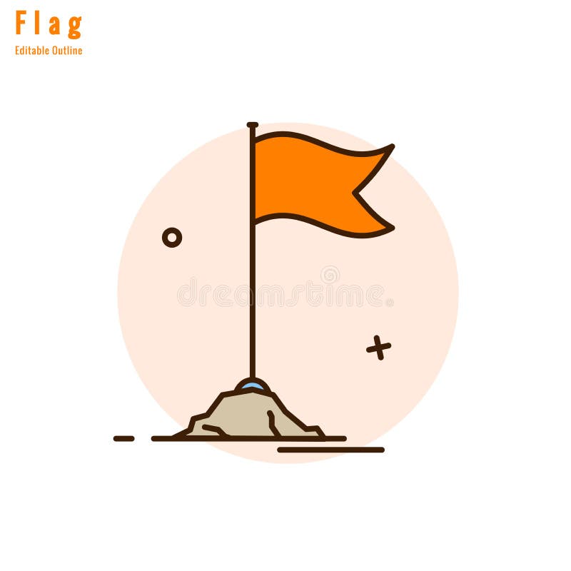 Temple Orange Flag, Flag Icon, Symbolize Religious Culture and ...
