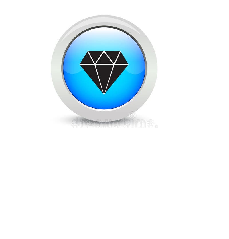 Black Diamond Web Button Classic Blue Button White Background Stock ...