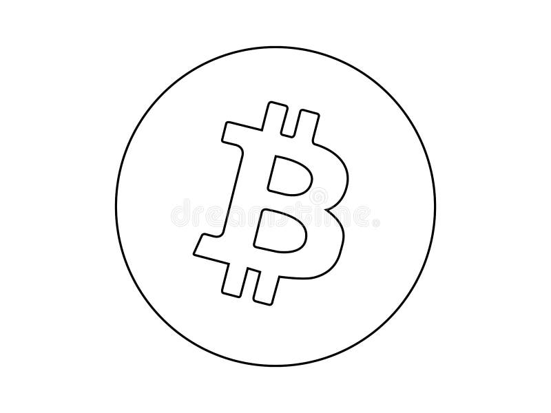 Bitcoin Logo Line Drawing Vector Stock Vector - Illustration of ...