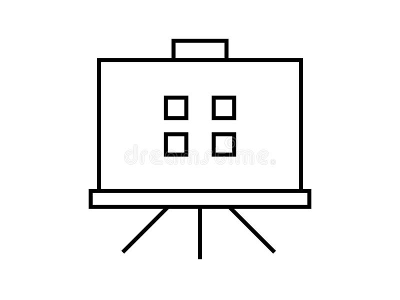 Presentation board symbol stock vector. Illustration of isolated ...