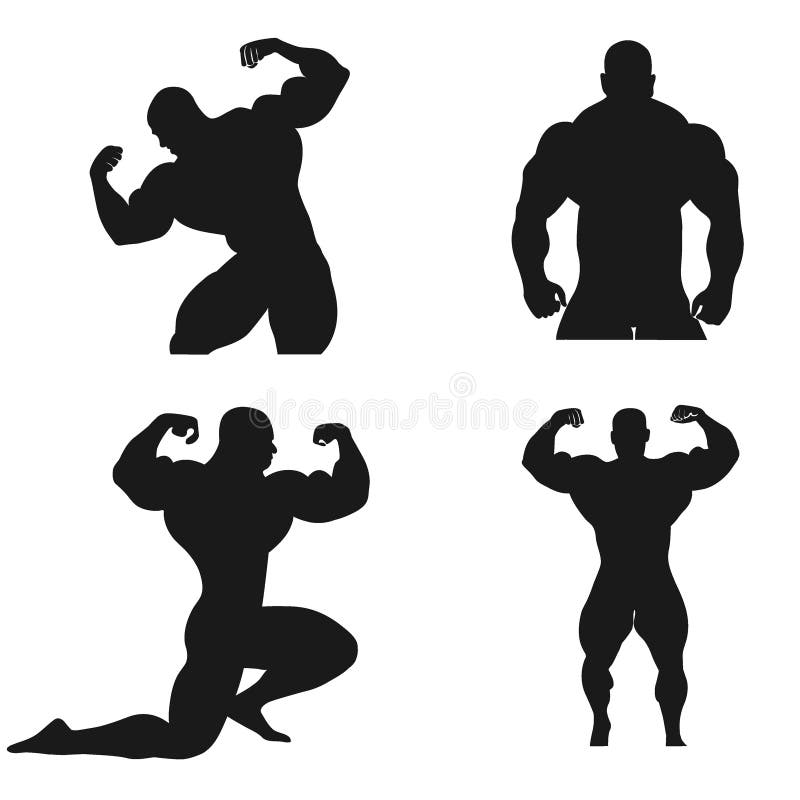 Bodybuilding, Powerlifting, Vector, Set Stock Vector - Illustration of ...