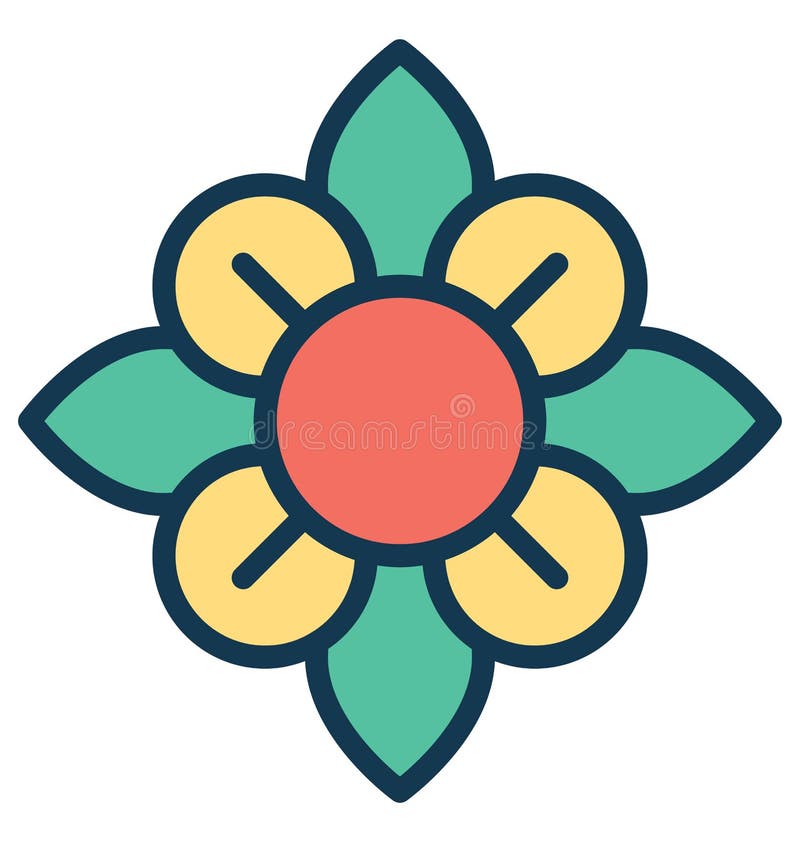 Flower Vector Icon Which Can Easily Modified or Edit Stock Vector ...