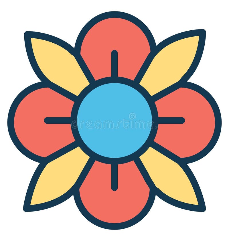 Anemone Flower Vector Icon Which Can Easily Modified or Edit Stock ...