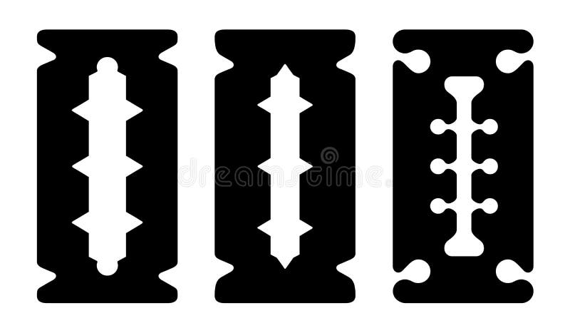 Double Edge Razor Blade Hand Drawn Stock Vector - Illustration of card ...