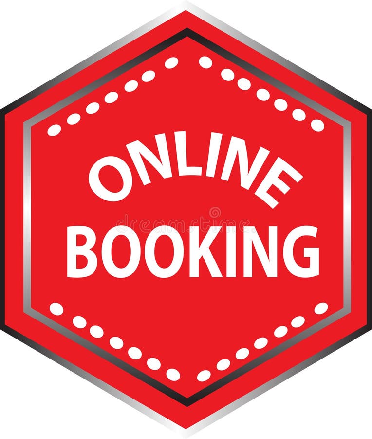 Web Button Classic Online Booking Button White Background Stock ...