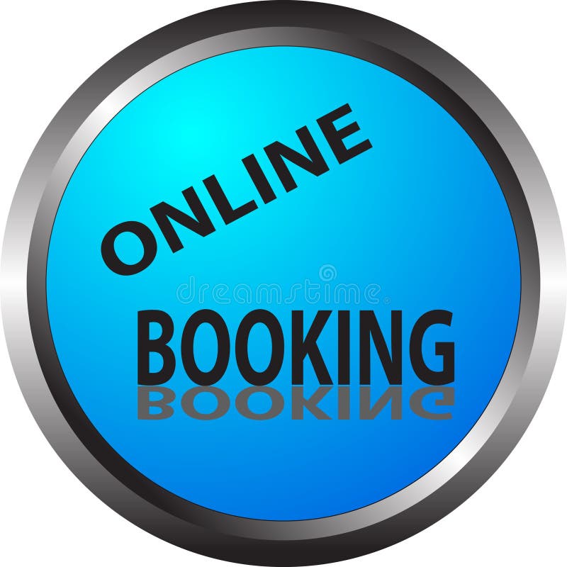 Web Button Classic Online Booking Button White Background Stock ...