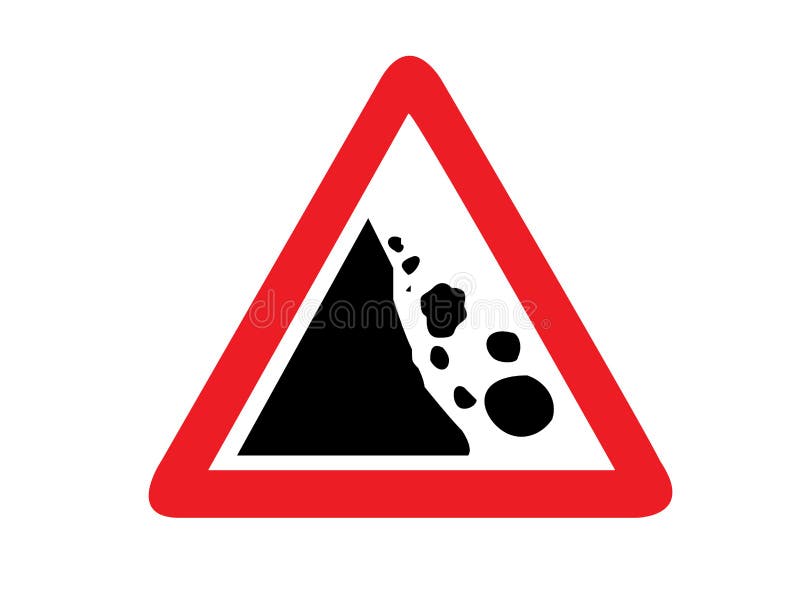 Caution Falling Hazard Use Safety Belt Sign on White Background Stock ...