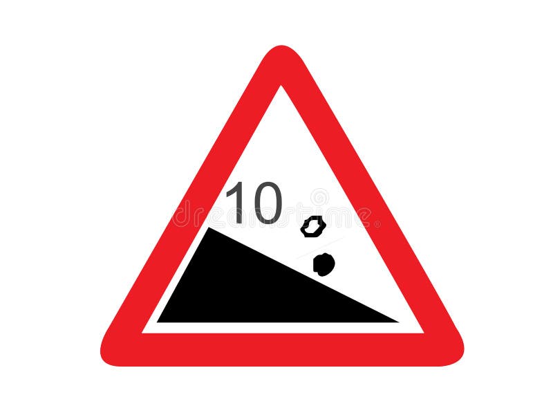 Caution Slope Sign Stock Illustrations – 369 Caution Slope Sign Stock ...