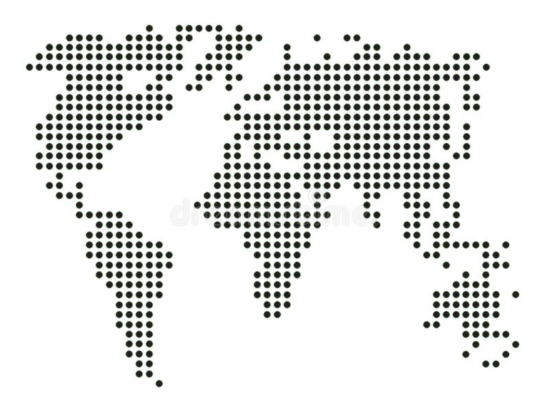Dots World Map Vintage Background. Stock Vector - Illustration of ...
