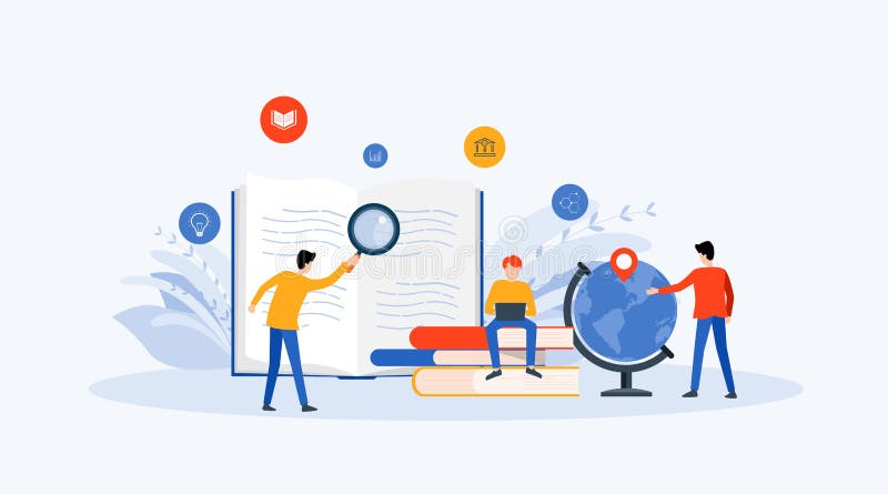 Flat Vector Illustration Technology Business Research , Learning and ...