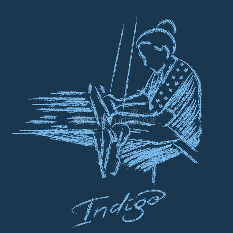 Weaving Logo and Branding Vector. Indigo. Stock Vector - Illustration ...