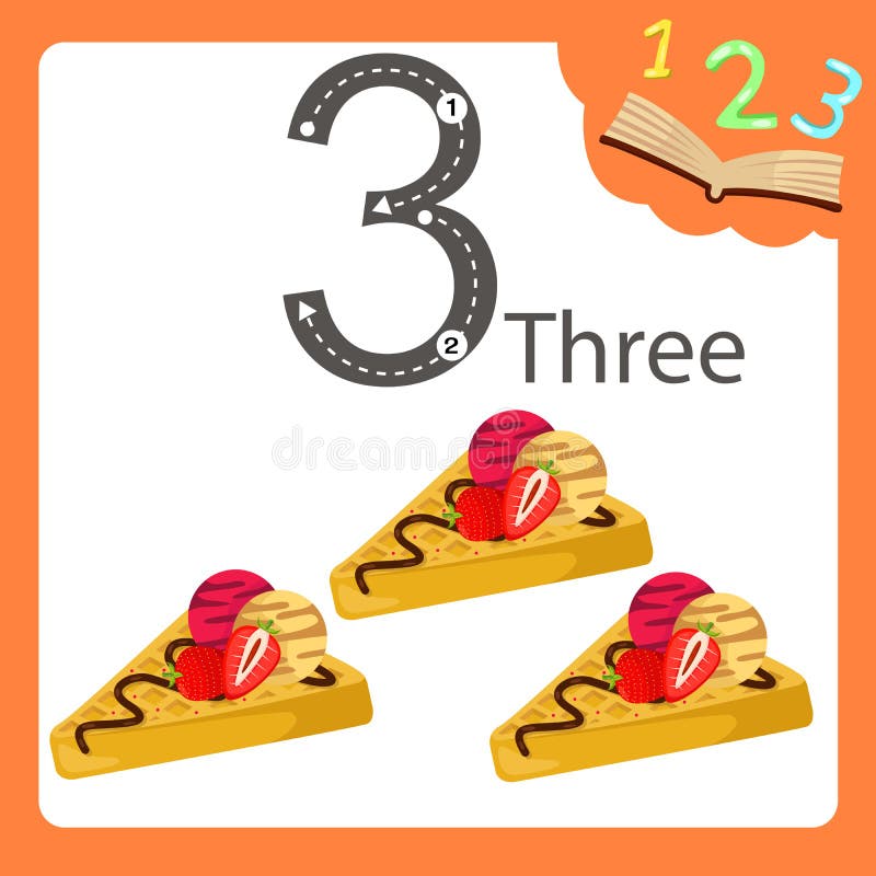 Kid Counting Three Numbers Stock Illustrations – 216 Kid Counting Three ...