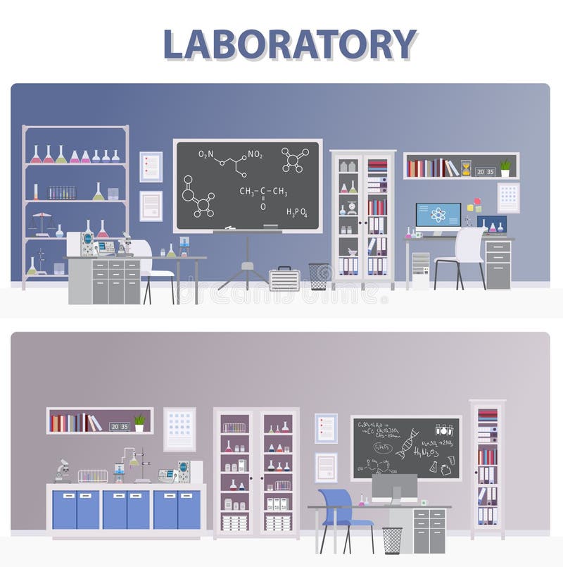 Laboratory Medical Illustration. - Vector Stock Vector - Illustration ...