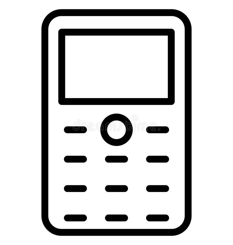 Cell Phone Isolated Vector Icon Which Can Easily Modify or Edit Stock ...