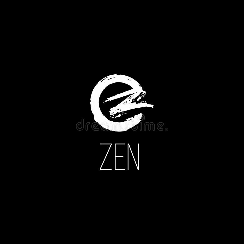 Brush Painting - Enso Zen Circle Vector Zen Logo - Vector Stock Vector ...