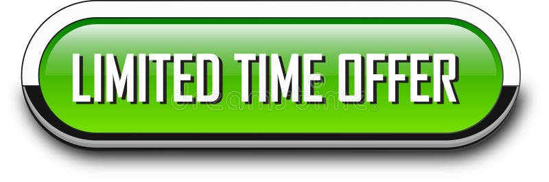 Limited Time Offer Web Button Classic Blue Button White Background ...