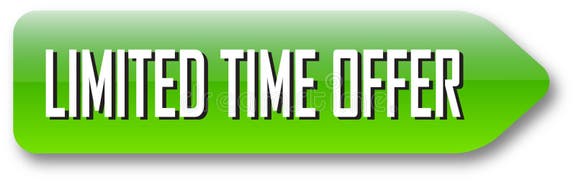 Limited Time Offer Web Button Classic Blue Button White Background ...