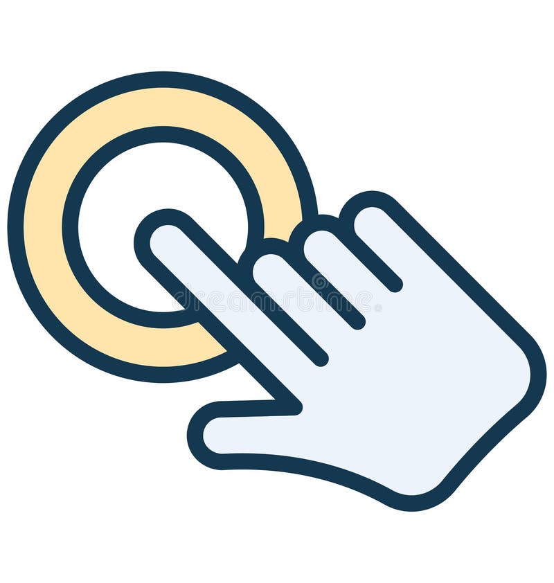 Finger Tap Isolated Vector Icon Which Can Easily Modify or Edit Stock ...