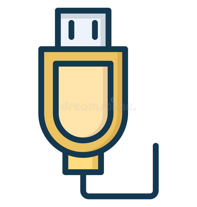Universal Serial Bus Isolated Vector Icon Which Can Easily Modify or ...