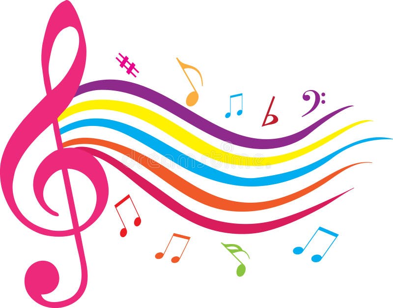 Modern Music Notes Color Background Stock Vector - Illustration of camp ...