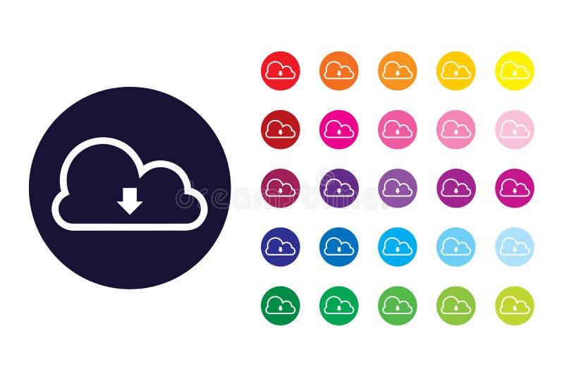 Download Sign Icon. Download Color Symbol. Stock Vector - Illustration ...