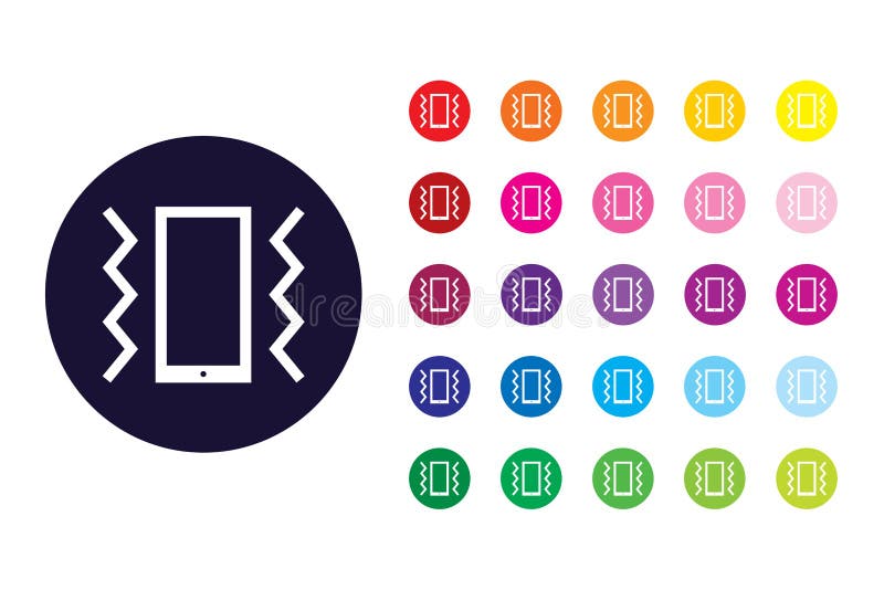 Vibrate Sign Icon. Vibrate Color Symbol. Stock Vector - Illustration of ...