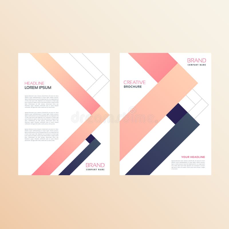 Elegant Pink Brochure Design Template Stock Vector - Illustration of ...