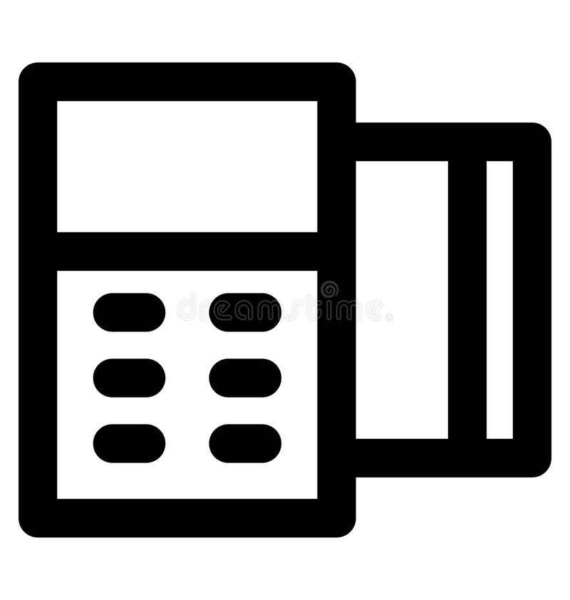 Billing Machine Bold Line Icon Stock Illustrations – 5 Billing Machine ...