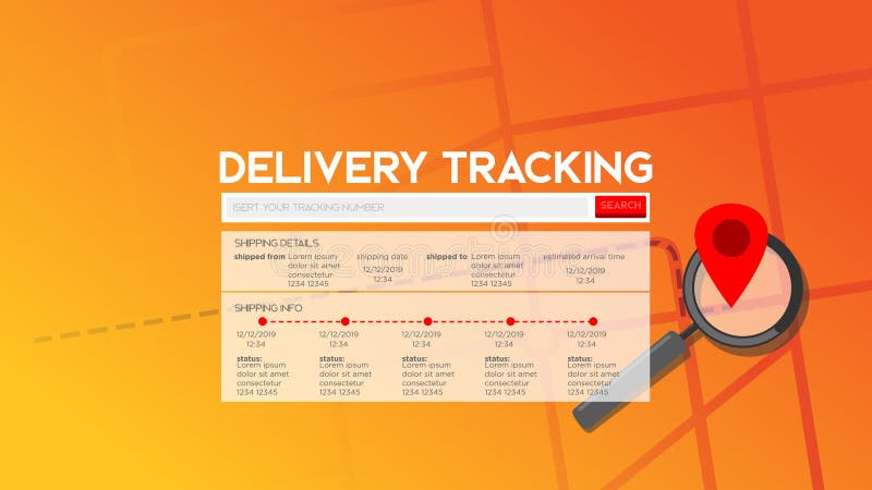Delivery Tracking System Web Page Appliction Search Illustration Stock ...