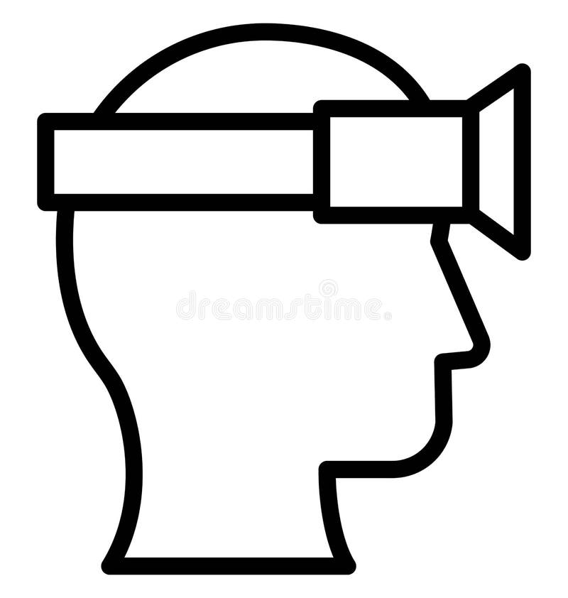Head Mounted Display Isolated Vector Icon Which Can Easily Modify or ...