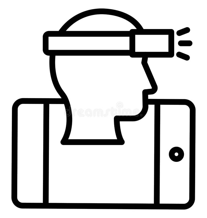 Head Mounted Display Isolated Vector Icon Which Can Easily Modify or ...