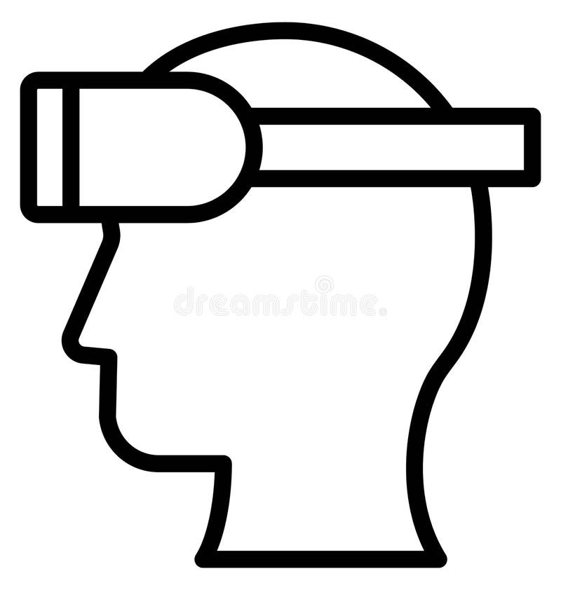Head Mounted Display Isolated Vector Icon Which Can Easily Modify or ...