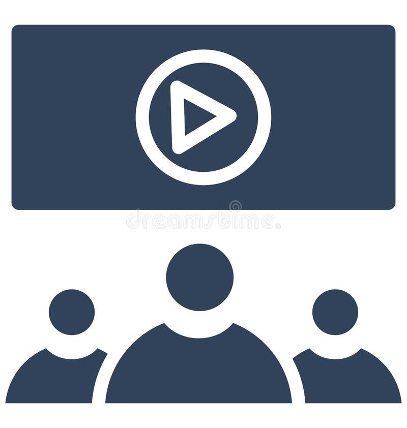 Cinema Auditorium Isolated Vector Icon Which Can Easily Modify or Edit ...