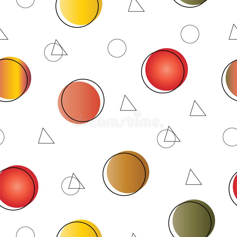 Seamless Pattern with Abstract Geometrical Shapes in Multiple Colors ...