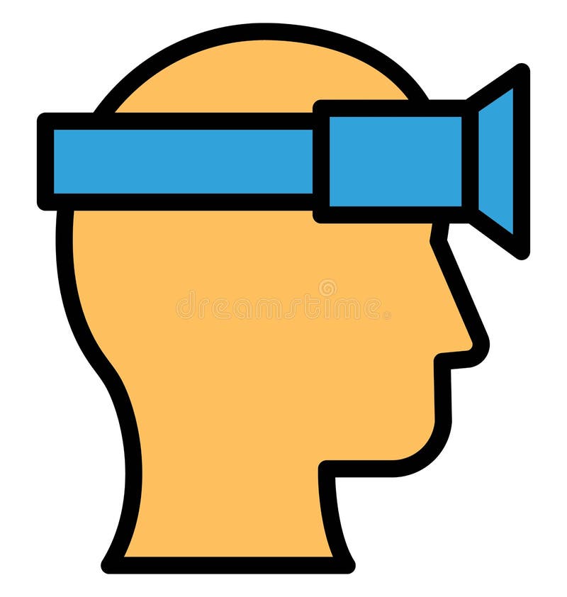 Head Mounted Display Isolated Vector Icon Which Can Easily Modify or ...