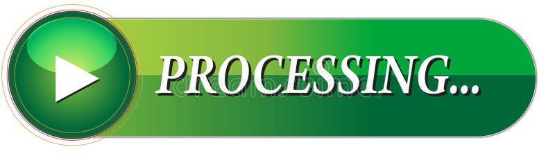 Processing Web Button Classic Button White Background Stock ...