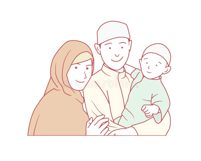 Islamic Family Pray during Ramadan Stock Illustration - Illustration of ...