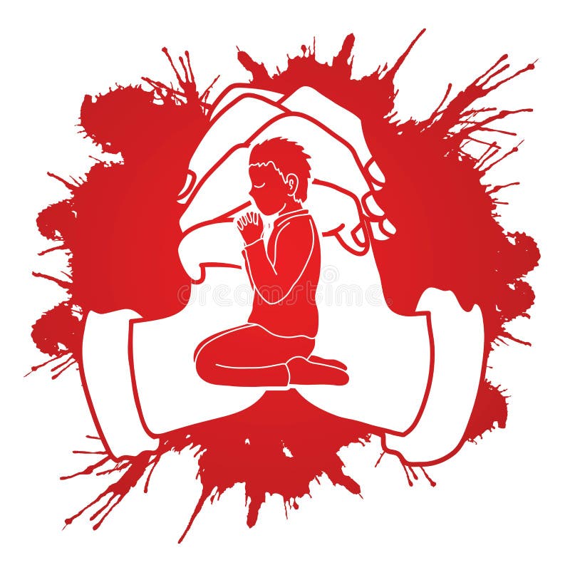 Line Drawing Boy Praying Stock Illustrations – 123 Line Drawing Boy ...